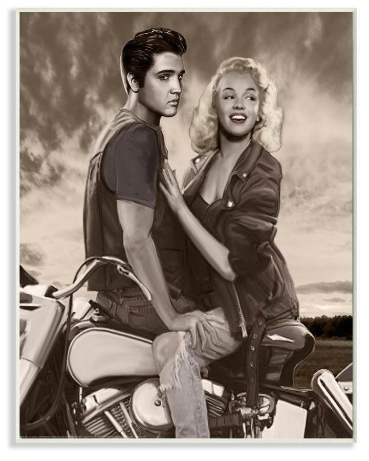 Stupell Industries Motorcycle Ride Vintage Hollywood Movie Star Classic ...