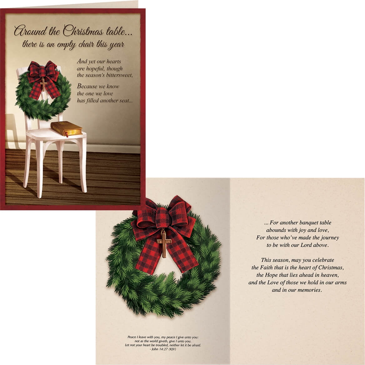 The Empty Chair Christmas Card Set of 20 - Walmart.com