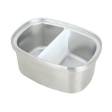 Mainstays 33 oz Rectangular Insulated Food Container, Stainless Steel ...