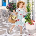 DALAWU Short Sleeve Dress A-line Silhouette Berry & Daisy Summer Of ...
