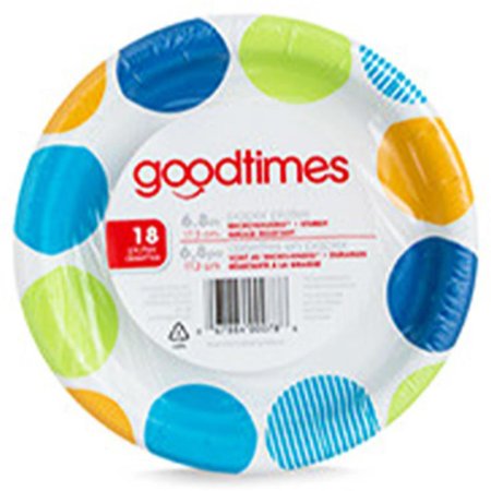 Paper Plates 6.8" by Goodtimes, 18/pk | Walmart Canada