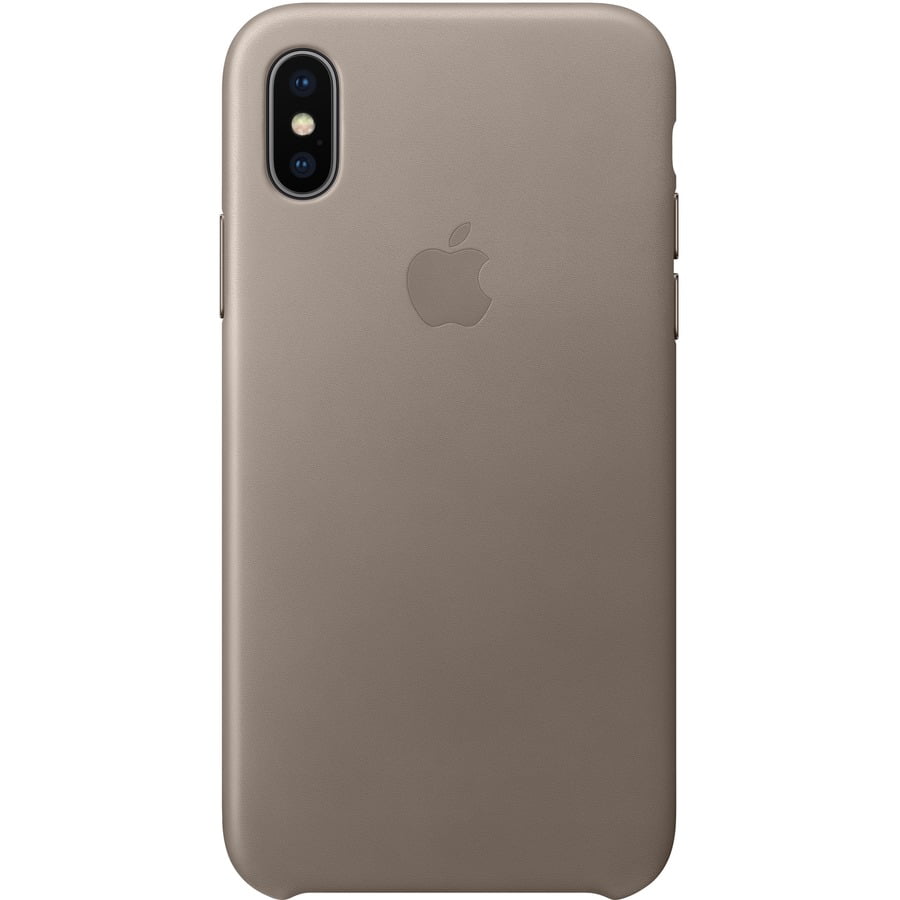 Apple iPhone X Leather Case - Taupe - Walmart.com