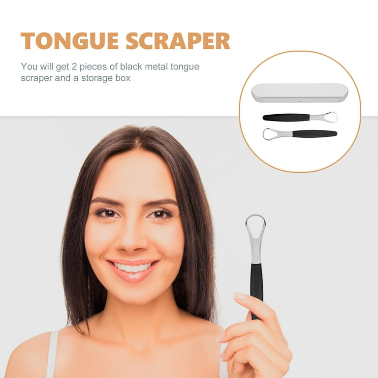 Tongue Scraper Stainless Steel Portable Adults for Boots Oral Health Care Tools Cleaning