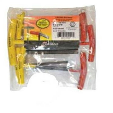 Eklind 53610 10-Piece Standard T-Handle Hex Key Set 3/32" to 3/8", 6 ...