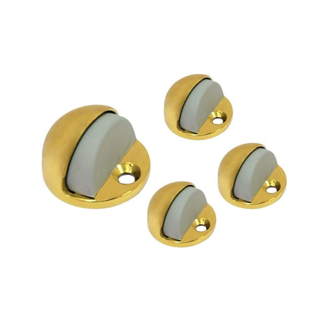 QCAA Solid Brass Low Dome Floor Door Stop, 1/4"-3/4" Clearance from ...
