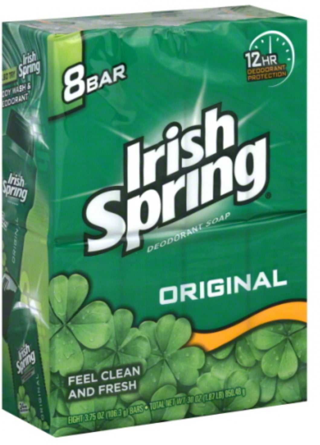 Irish Spring Deodorant Bar Soap Original, 3.75oz bars 8 Each - Walmart.com