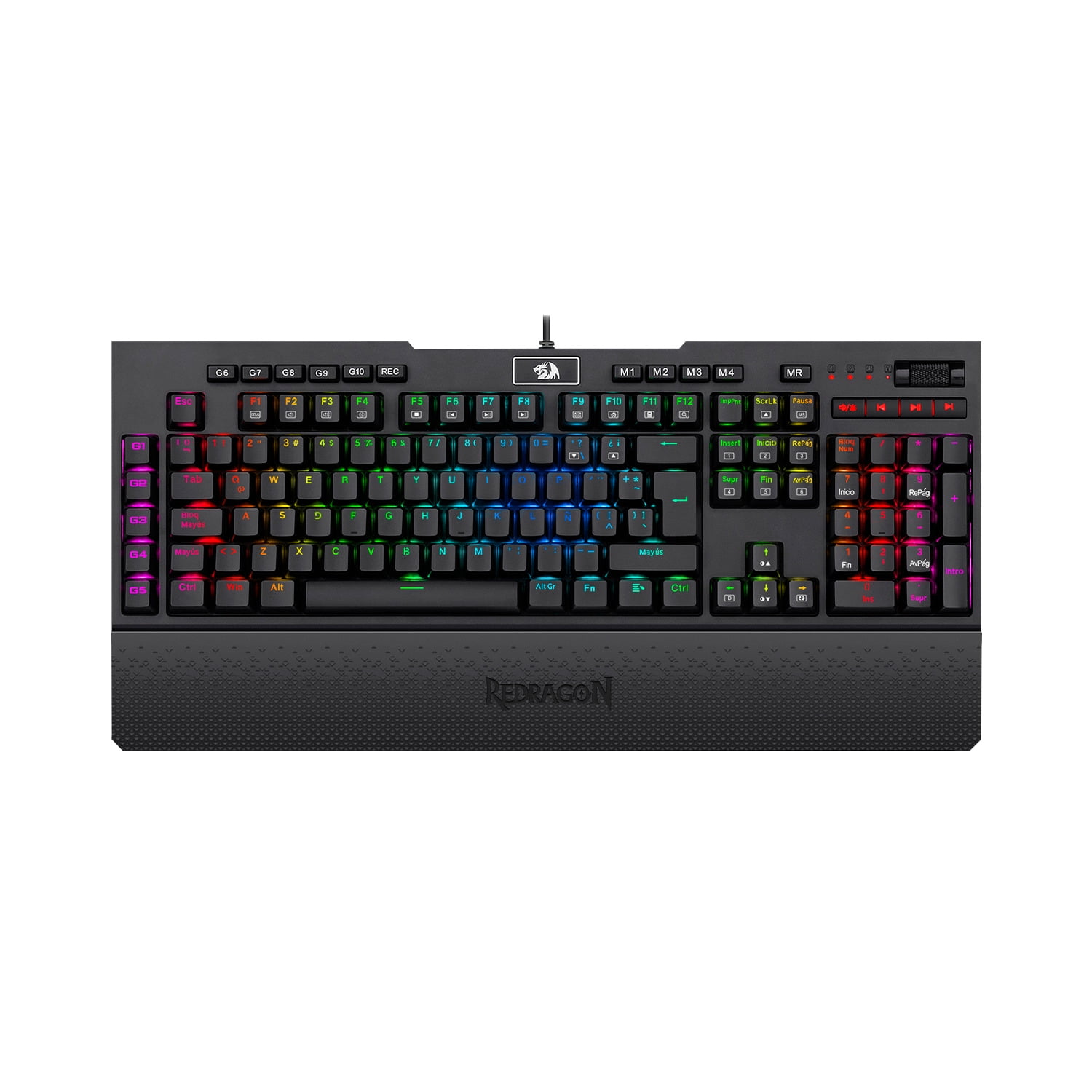 Teclado Gamer Redragon Brahma Pro Negro Full Size Español Alámbrico ...