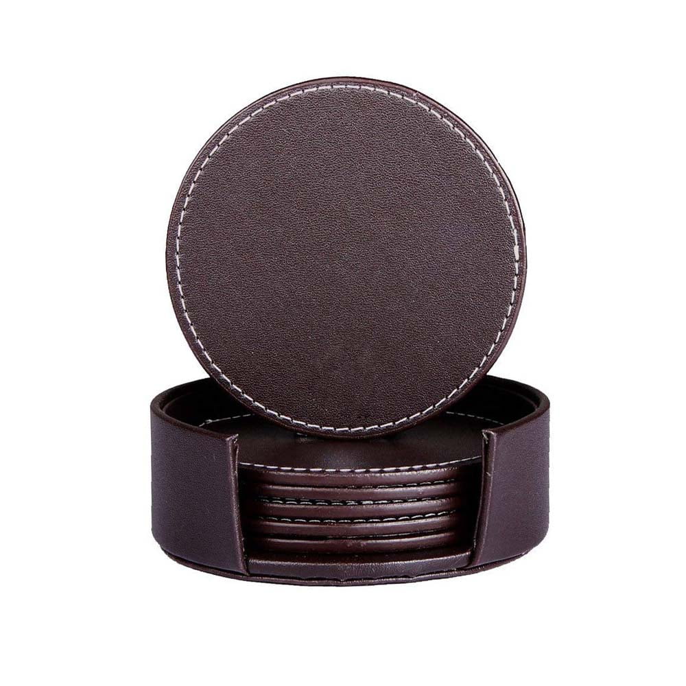 Click here for Dutchman Brown Leather Drink Coasters  Eco-Friendl... prices