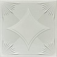 R24 Decorative Styrofoam Adhesive Ceiling Tile, Plain White, 8 Piece ...