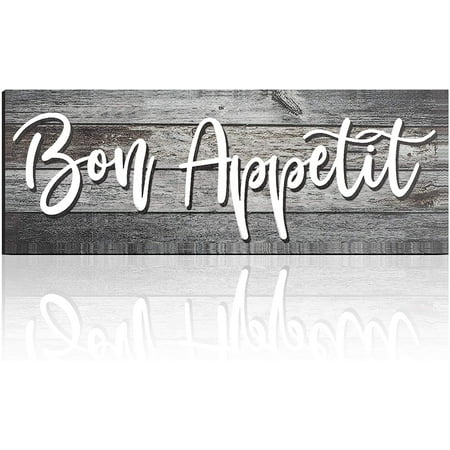 Rustic Bon Appetit Sign Farmhouse Kitchen Wall Decor Wooden Kitchen ...