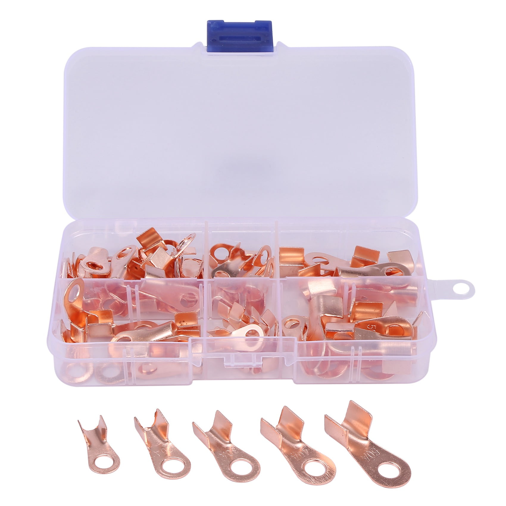 Click here for Unbranded Open Barrel Copper Ring Lug Terminals Wi... prices