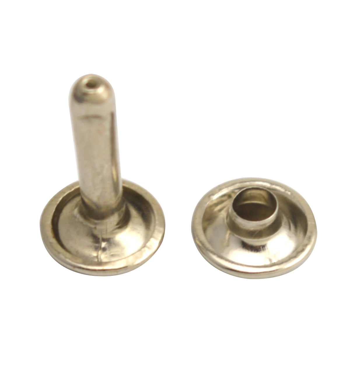 Fenggtonqii Silvery Double Cap Leather Rivets Tubular Metal Studs Cap ...