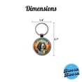 English Springer Spaniel Dog Abstract Art Metal Round Keychain ...