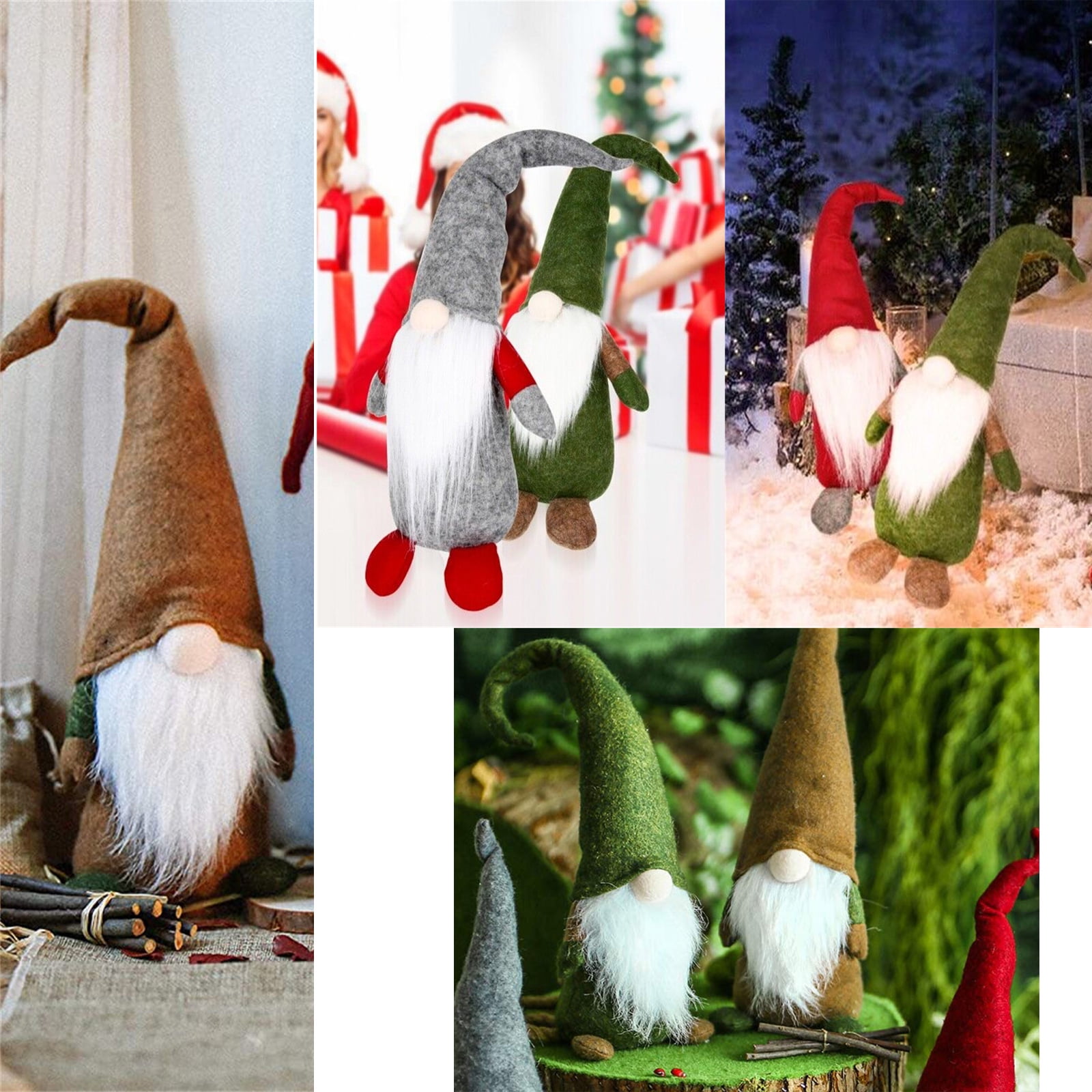 KKSQ Gnome Christmas Decorations,Dwarf Plush Toy Stand Christmas Gnomes ...