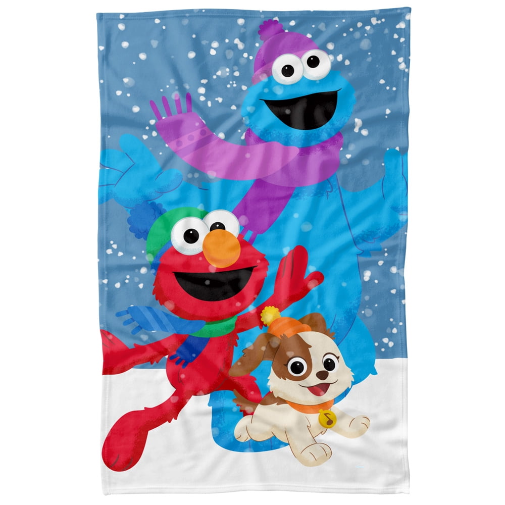 Sesame Street Furry Friends Forever Blanket, 36'x58' Elmo Cookie ...