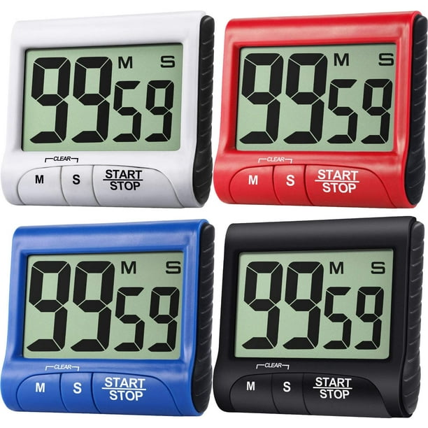 Magnetic Kitchen Timers with Digital Alarm Clock Timer, Loud Alarm and ...