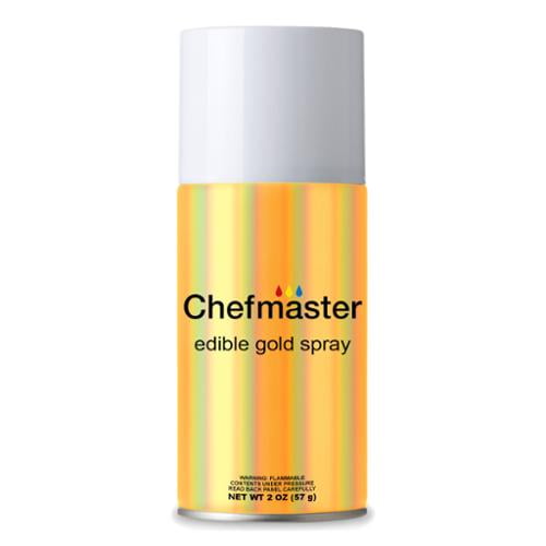 Chefmaster by US Cake Supply 2-Ounce Edible Glitter Gold Spray ...