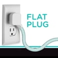 Cordinate 3-Outlet Surge Protector, Mint/White, 10ft. Braided – 37915 ...