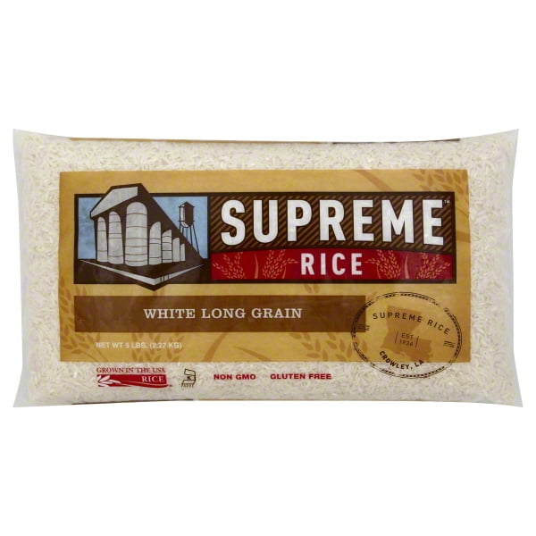 Supreme Rice White Long Grain, 5.0 LB - Walmart.com - Walmart.com