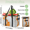ADECORIVY Orange Marble Reusable Grocery Bags, Foldable Reusable ...
