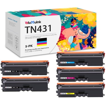Genuine Brother TN431 BK/C/M/Y Toner Combo Pack (4) - Walmart.com