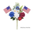 BBilaBu Memorial Day Cemetery Flowers,Weatherproof Red White Blue ...