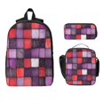 3pcs Casual Daypack 17 Inch Backpack Set Bookbag+Pencil Case+Lunch Bag ...