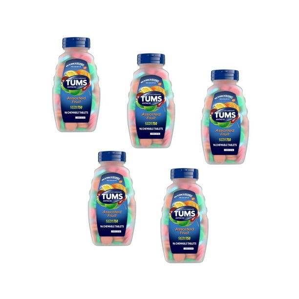 TUMS Antacid X-Strength Fast Acting Heartburn Relief Assorted 96ct, 5 ...