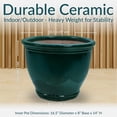 Sunnydaze Large Ceramic Plant Pot - Round Outdoor Glazed Ceramic ...