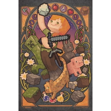 Minecraft - Window Wall Poster, 22.375" x 34", Framed - Walmart.com