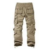 Matchstick Men's Retro Relaxed Plus Size Cargo Pants with Multi Pockets ...