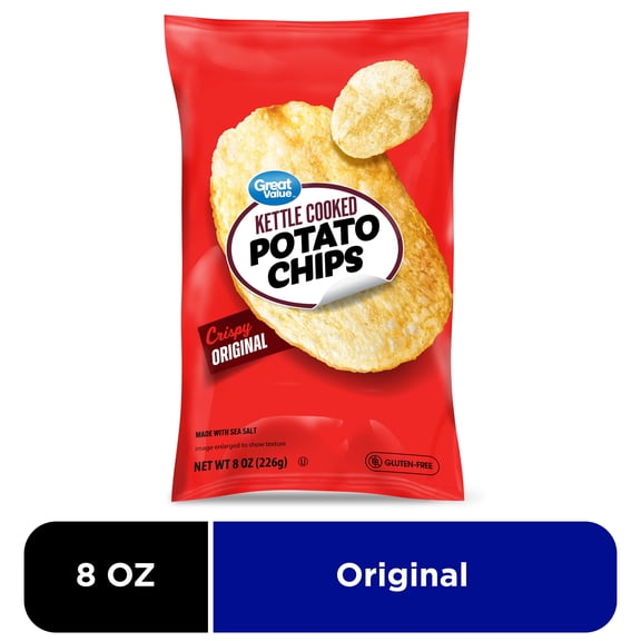 Gold'N Krisp Kettle Cooked Potato Chips, 14 Oz. - Walmart.com