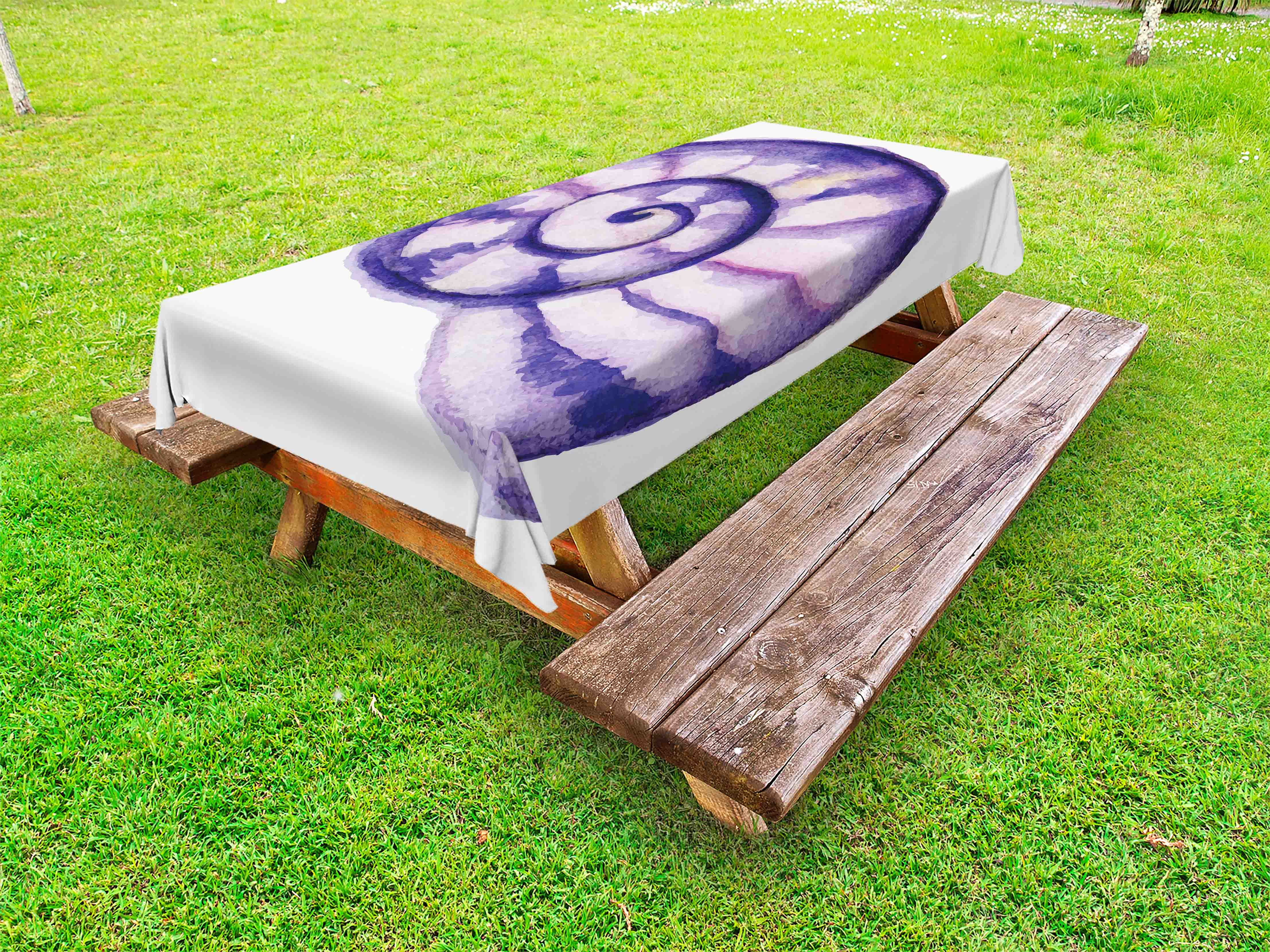 Modern Outdoor Tablecloth, Sea Ocean Marine Navy Life Creature Animal ...