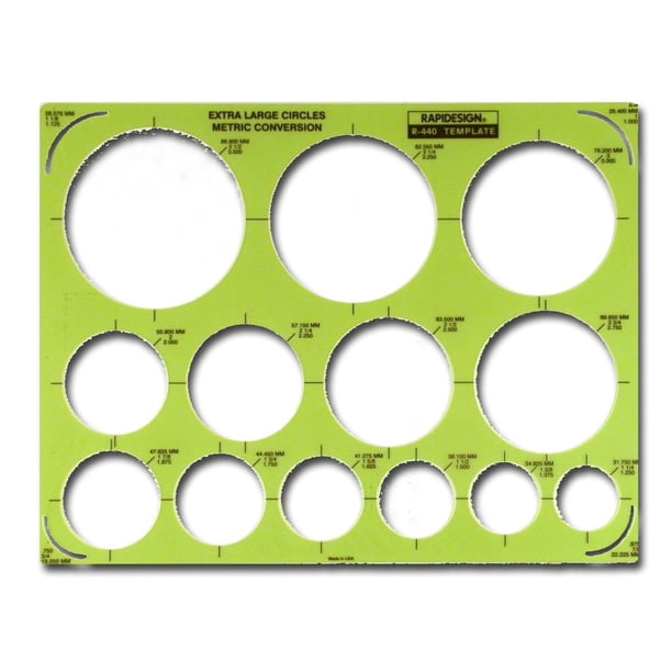 Circle Drafting Templates extra large circles (pack of 2) - Walmart.com ...