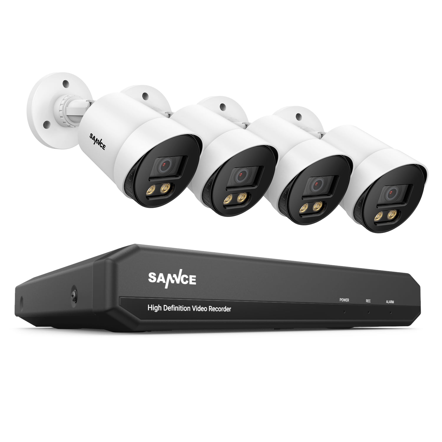 SANNCE 4 Channel 1080p Security Camera System 5-in-1 CCTV DVR Recorder ...