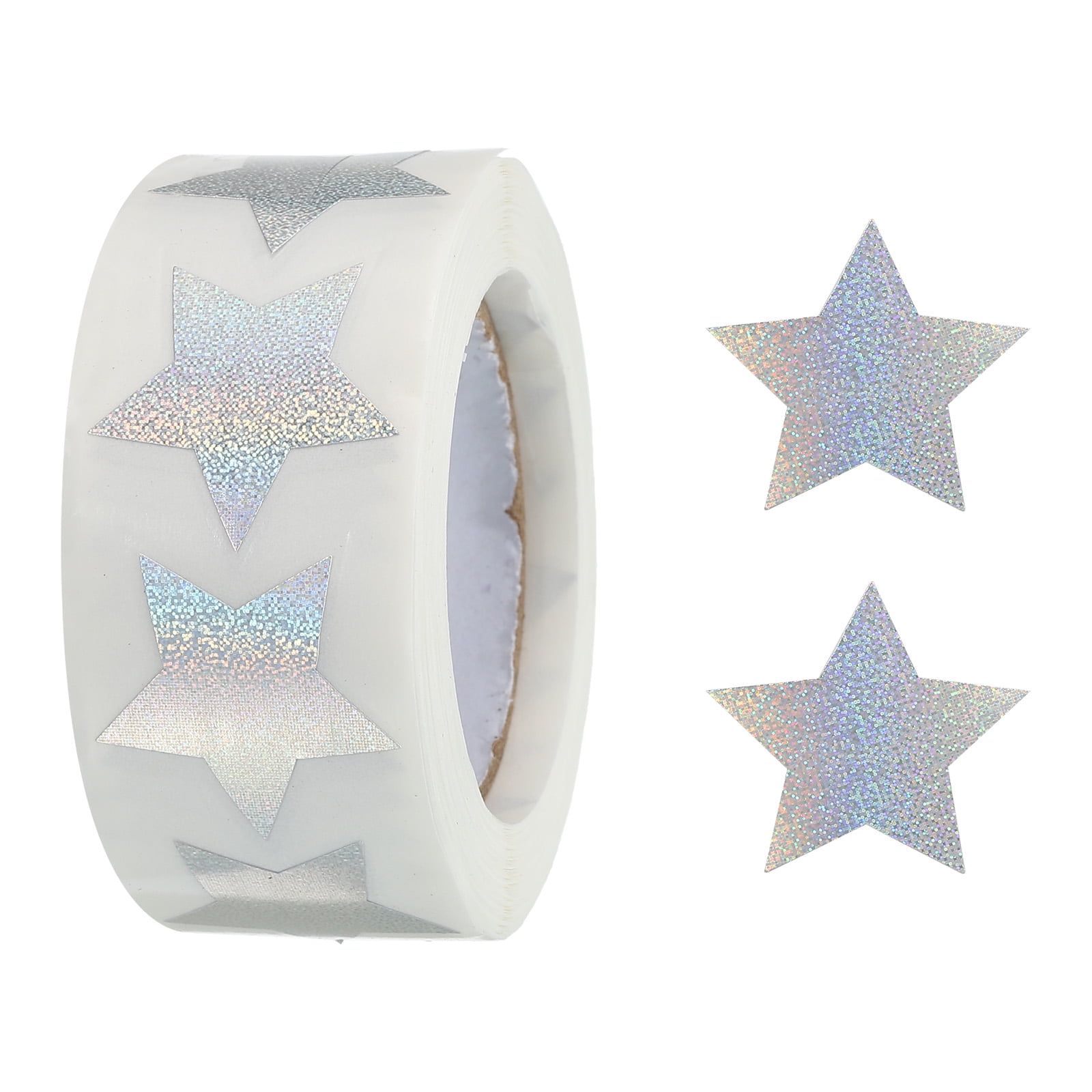 Glitter Star Stickers 1 Inch 1 Roll DIY Adhesive Sparkling Labels Notes ...