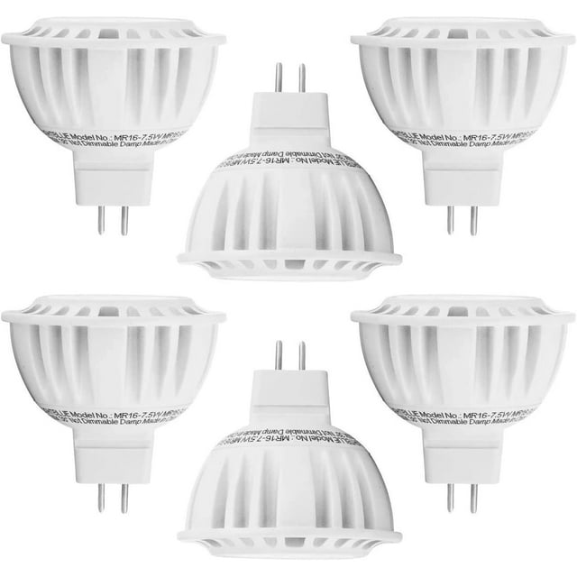 Light Blue USA LED 7.5-Watt MR16 Light Bulb, GU5.3 Base, Non-Dimmable ...