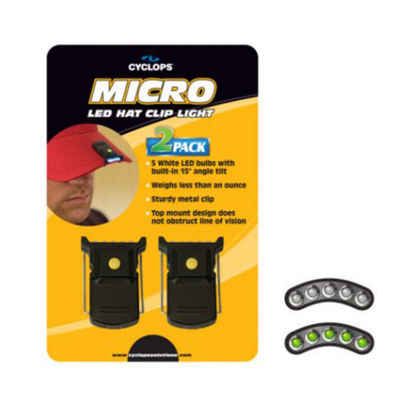 Micro Hat Clip Light 2 Pack - Walmart.com