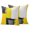 Abstract Color Stitching Outdoor Throw Pillow Covers Set of 2, Black ...