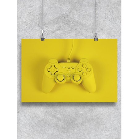 Yellow Video Game Controller. Poster -Image by Shutterstock_17"x25.5 ...