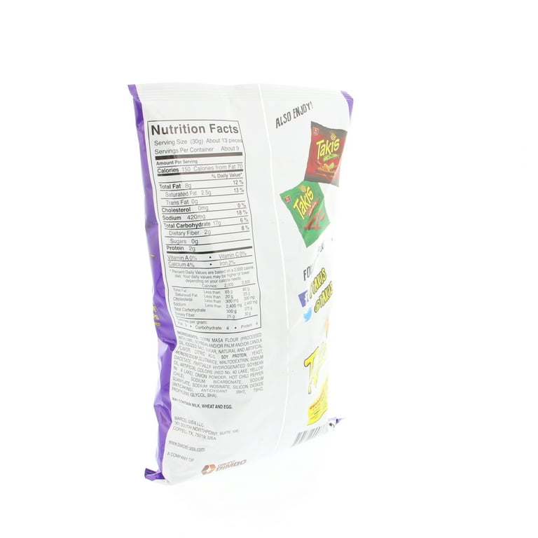 Takis Nutrition Label