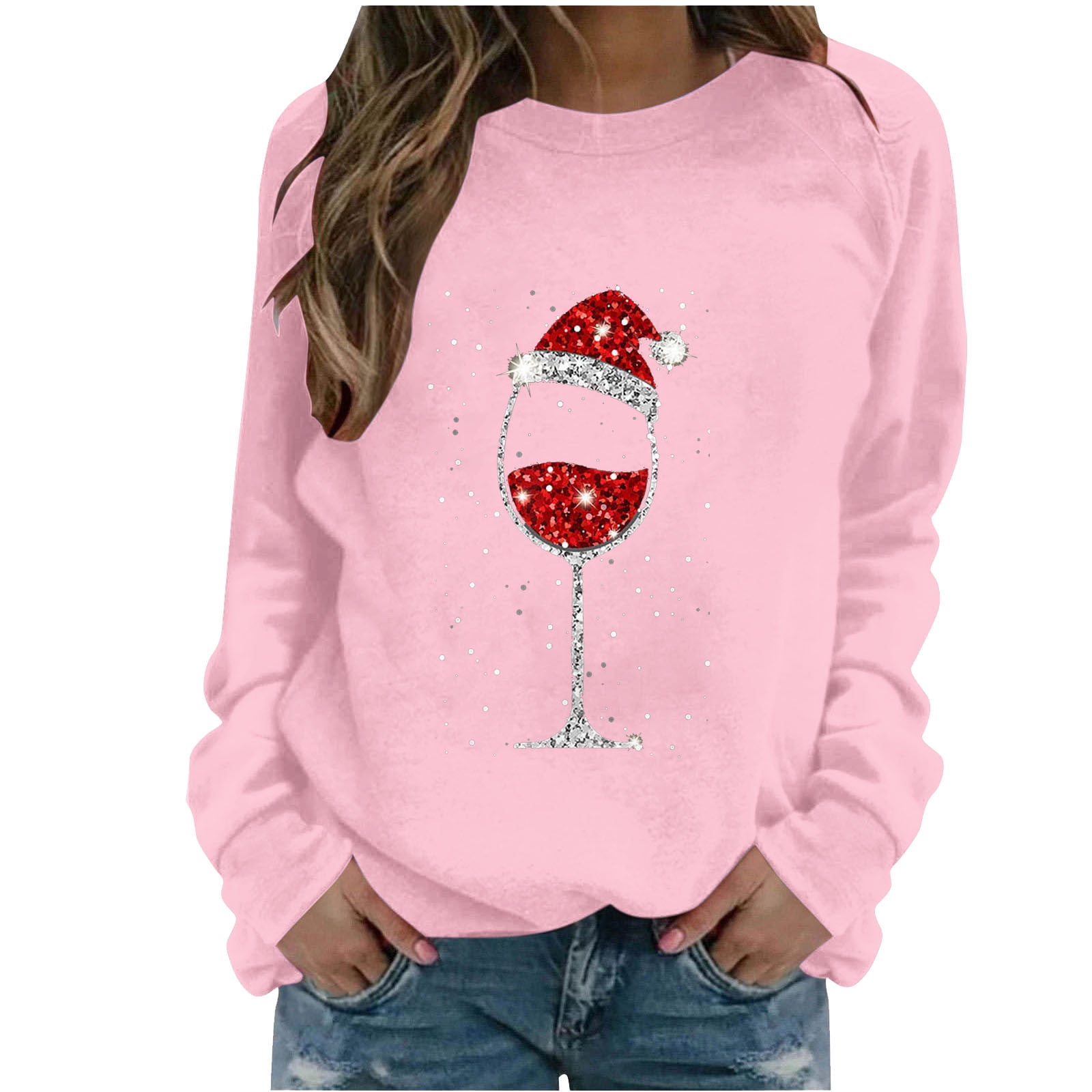 Click here for Lcziwo Christmas Sequin Sweatshirts For Women Ragl... prices