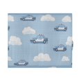 Police Cars and Cloud Pattern Door Curtain Sheer Privacy Light ...