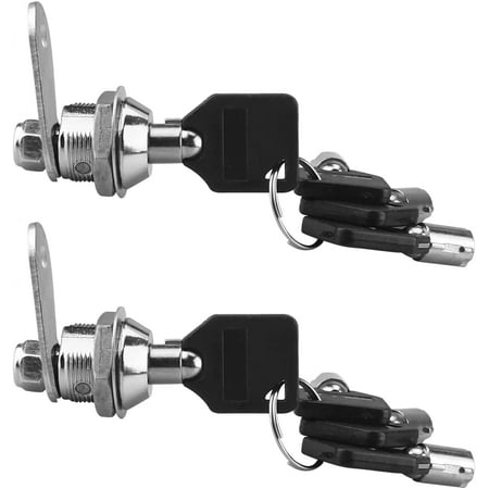 Tubular Cam Lock 2 Pack Cabinet Cam Lock with Key Security Drawer Door ...