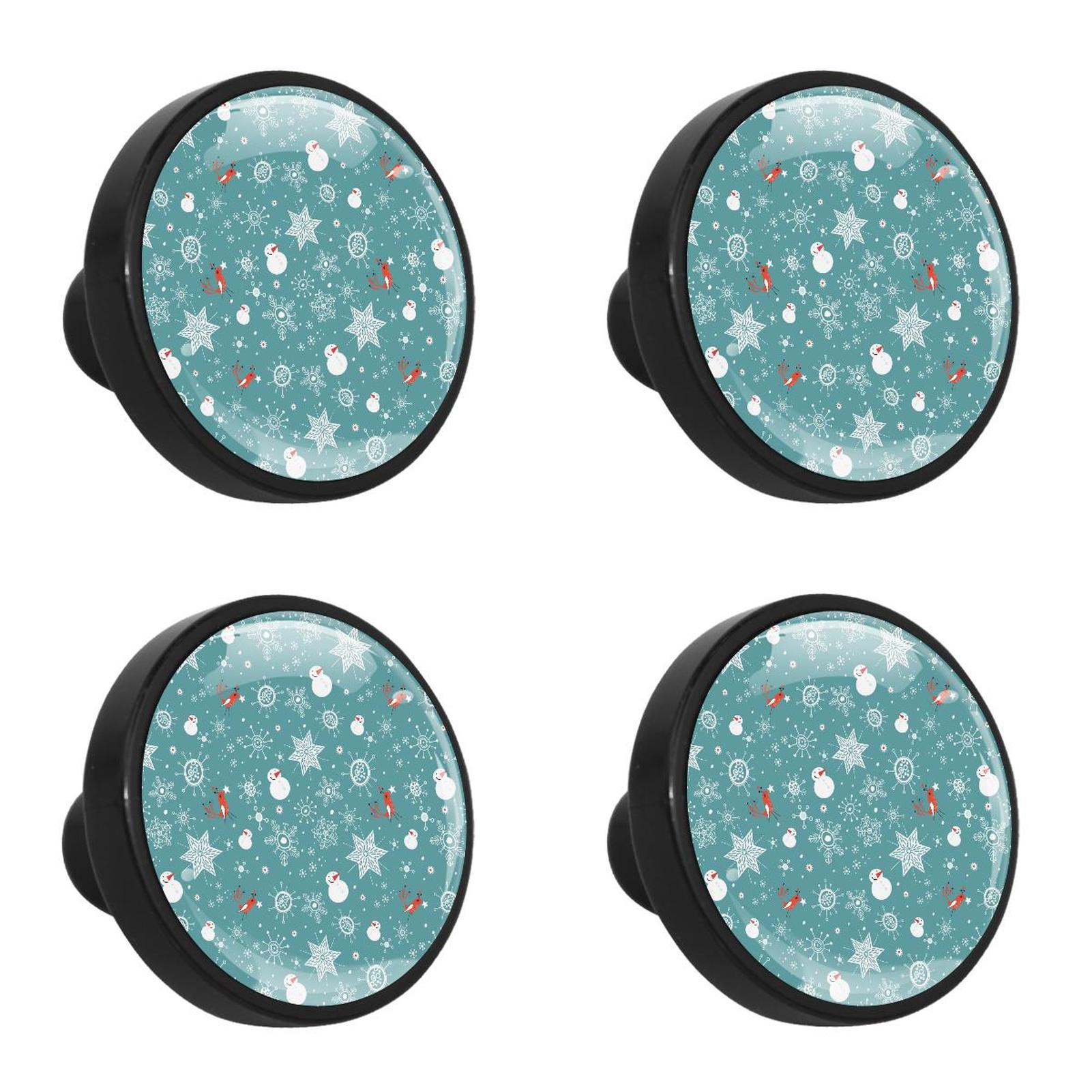 4 Pcs Snowman and Bird Knobs for Kitchen Cabinet Cupboard Dresser Bookcase Drawer Pulls Handles ...