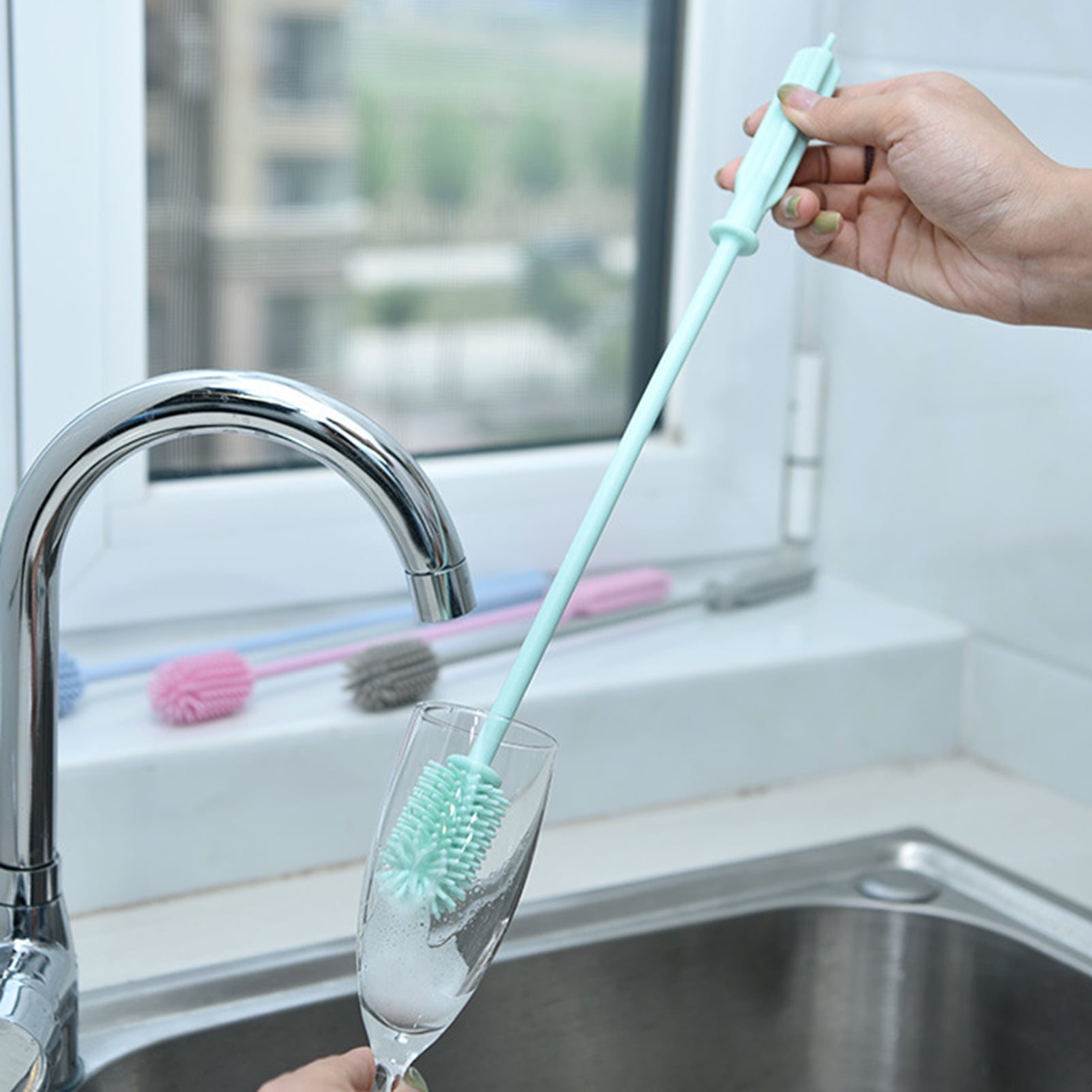 Hadanceo Milk Bottle Brush Multi-purpose Long Handle 360 Degree ...