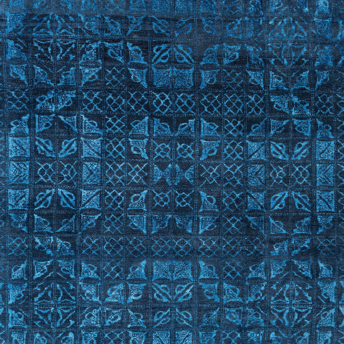 Ahgly Company Indoor Square Abstract Bright Navy Blue Abstract Area ...