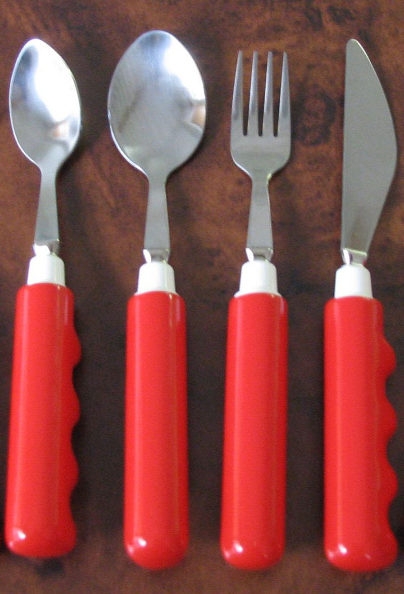 Kinsman Comfort Grip Utensils, Red - Set/4 - Walmart.com