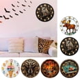 Contemporary Wall Mount Clock Noiseless Movement Vibrant Pattern Analog ...