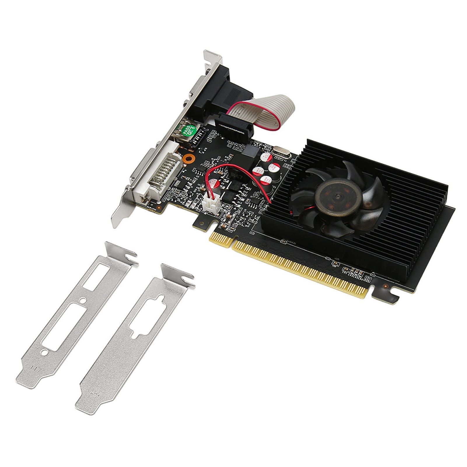 GPU de media altura 1G DDR3 de 64 bits, 810 MHz, 1300 MHz, HD, DVI, VGA, PCI Express X16 2.0 ...